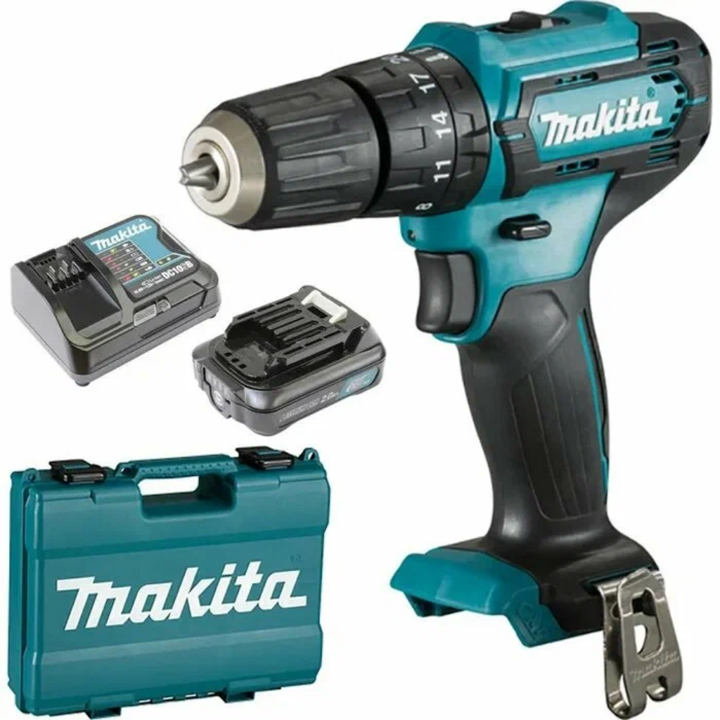 Аккумуляторная ударная дрель Makita HP333DSAX1 с 2 батареями и корпусом 12 В / 2,0 Ач