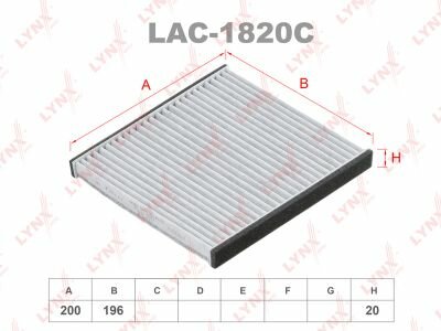 LYNXauto Фильтр салонный угольный чанган алсвис / CHANGAN ALSVIN Saloon 2018- LAC1820C