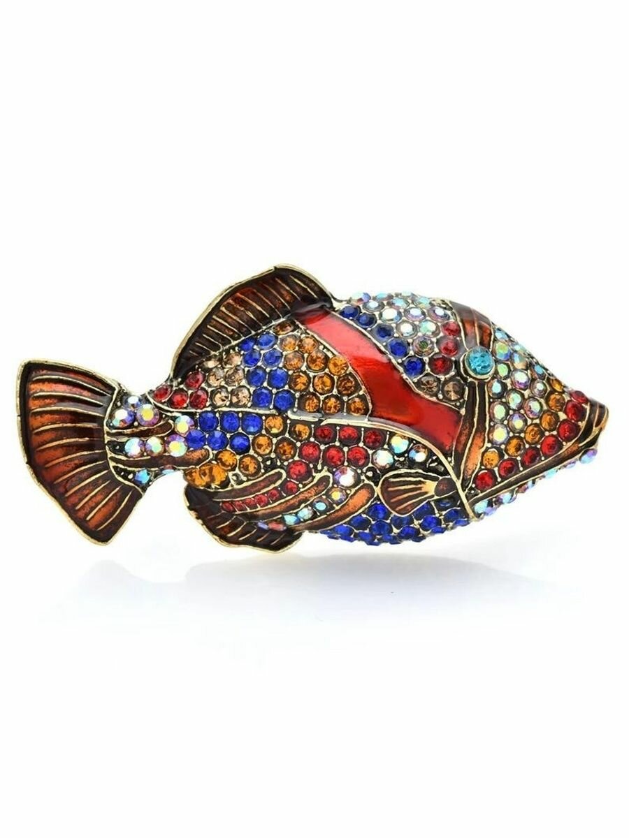 Брошь, стразы