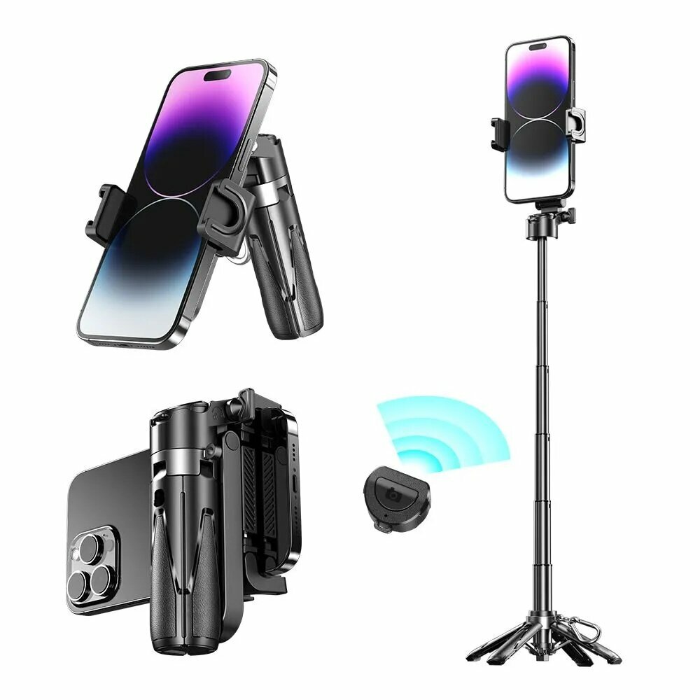 Ручная палка для селфи REMAX / складной штатив с пультом Bluetooth для смартфона