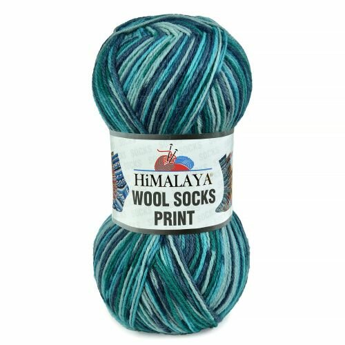 Пряжа Himalaya Wool Socks print S49-06 ( 1 моток, 100г/400м)