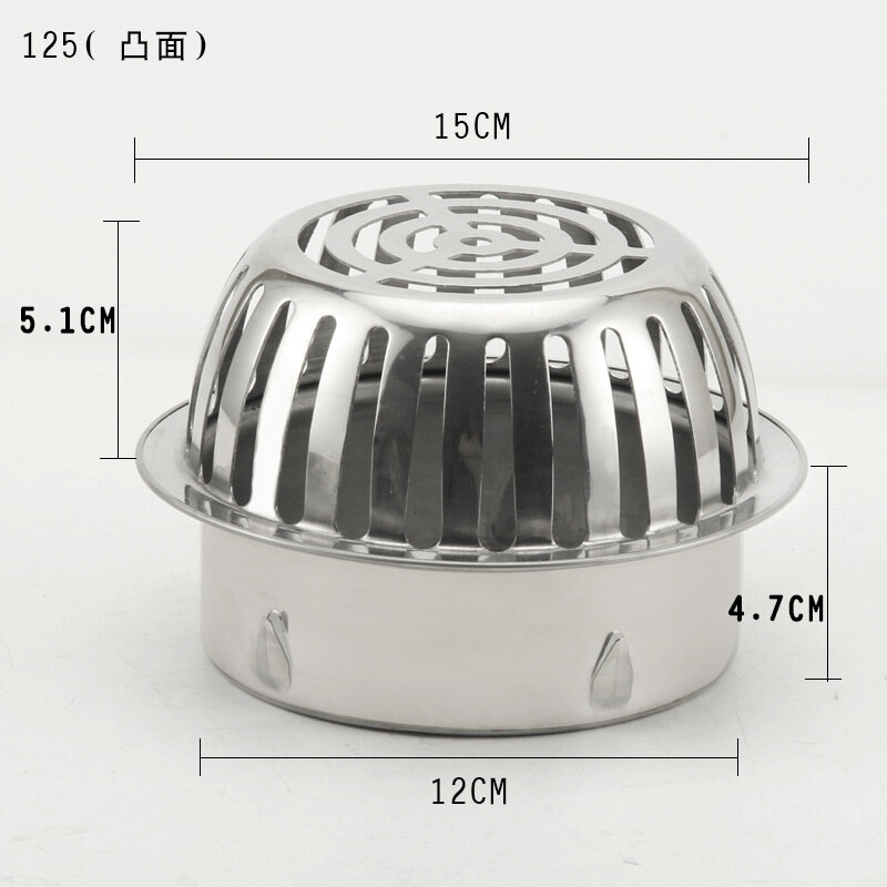 Нержавеющая сталь, круглый слив для пола, крышка сливного отверстия, карточный тип, большой слив, антизасорение, дренаж для дождевой воды на улице