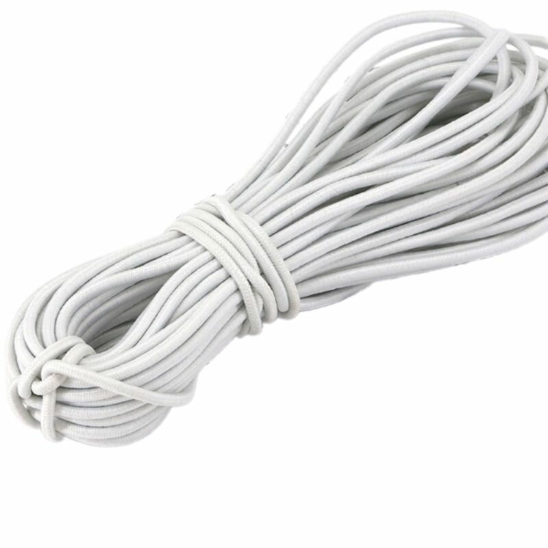 10 метров, эластичная веревка, круглая высокоэластичная резиновая веревка-чистый белый