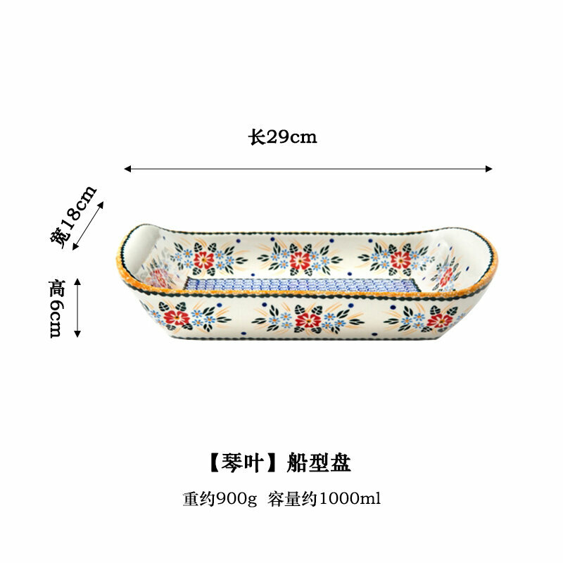 ⭐ Керамическая тарелка для рыбы для домашнего использования 2025 года, новая модель, легкая роскошь, тарелка для приготовленной на пару рыбы, большая тарелка для запеченного риса, глубокая тарелка, высокоэстетичная салатная тарелка ⭐