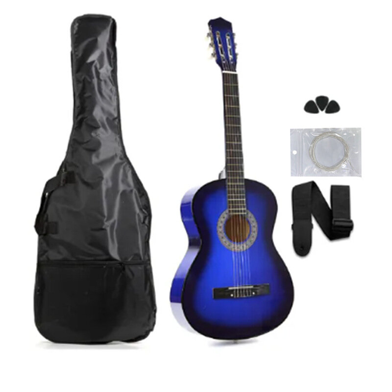 2025 Оптовая продажа от фабрики 38inch Гитара Полный набор аксессуаров / Укулеле Маленькая гитара 21inch Акустическая гитара