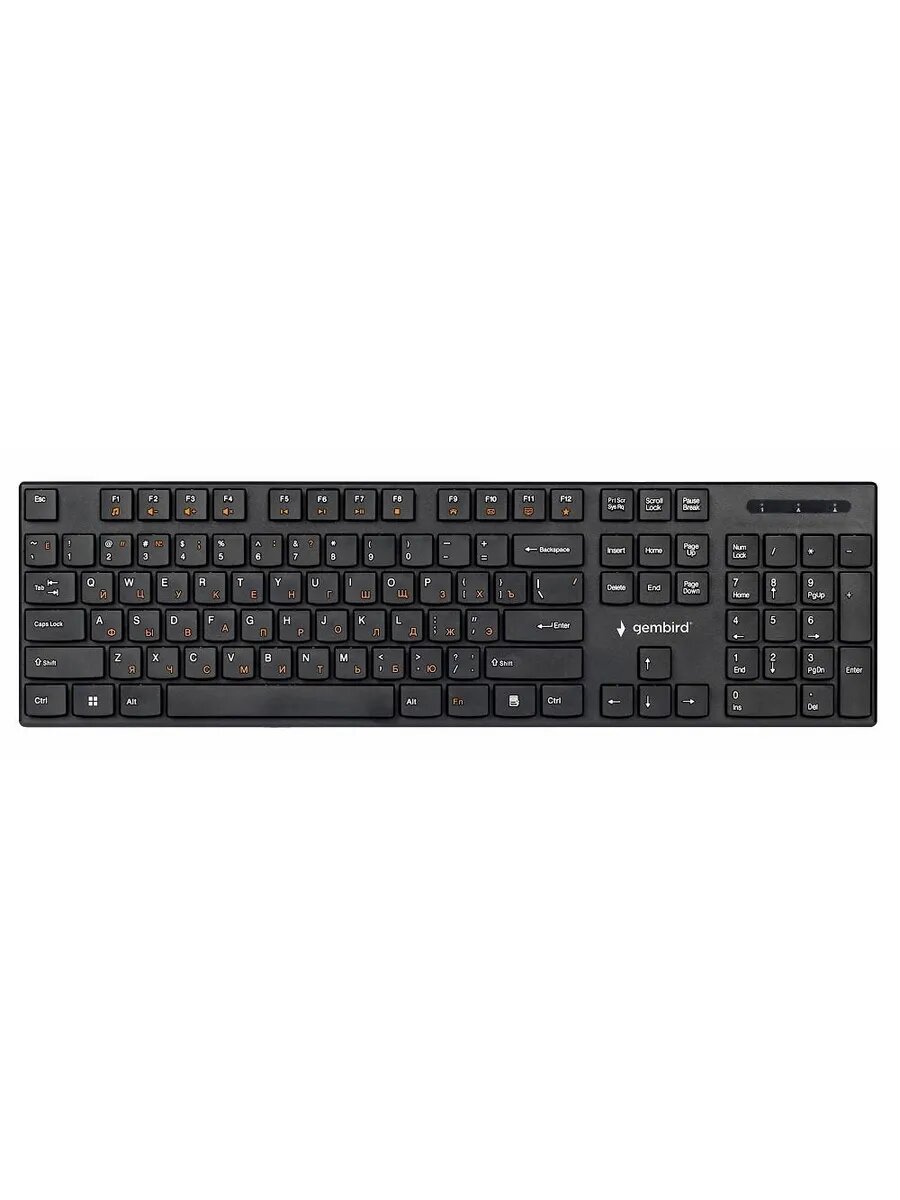 Клавиатура беспроводная KBW-250, 104кл, 12Fn низкий профиль