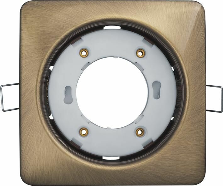 Светильник встраиваемый Navigator NGX-S2-007, GX53, квадратный, черный, бронза