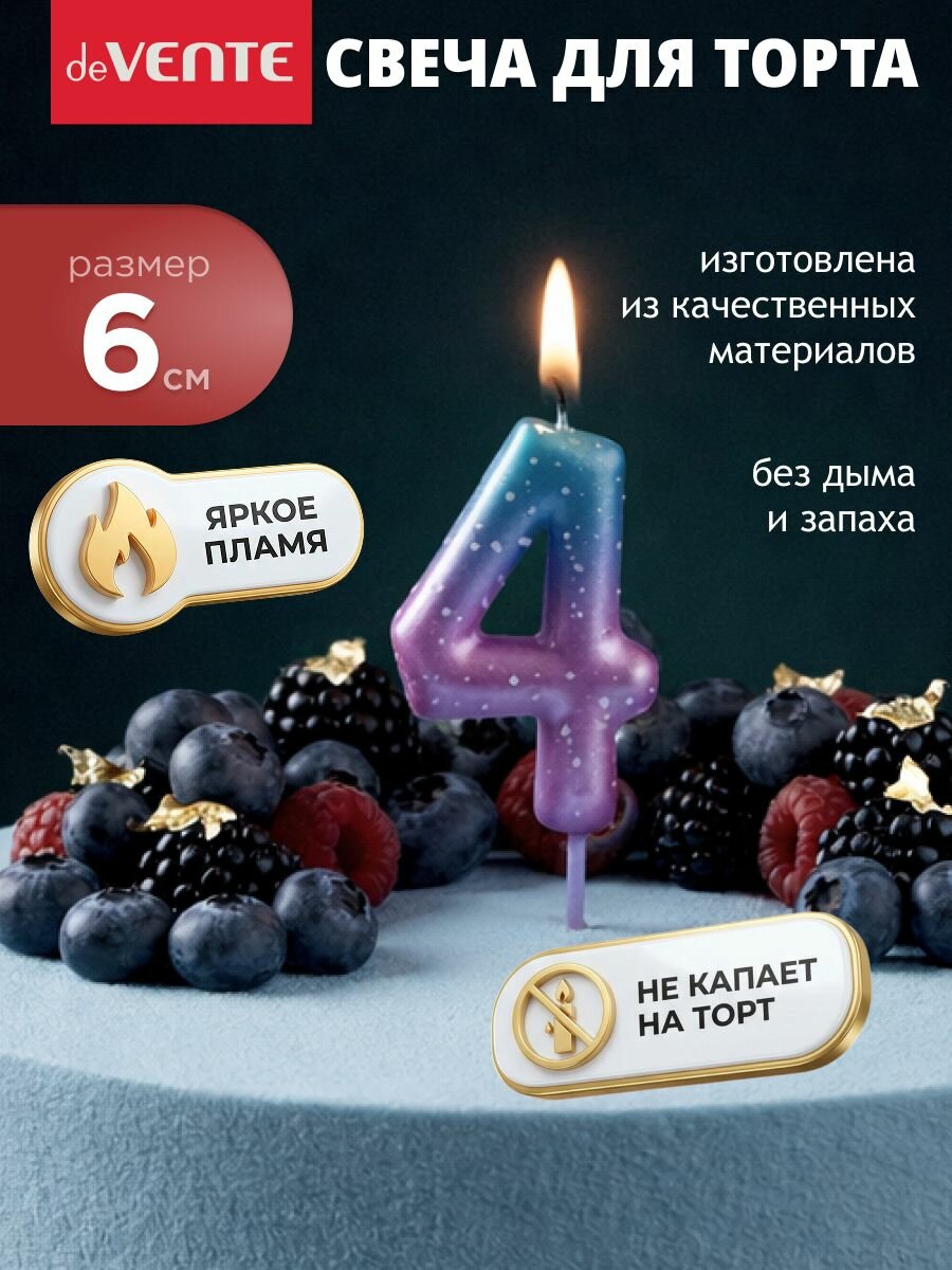 Свеча-цифра для торта на день рождение