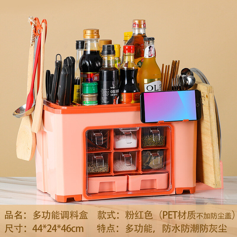 Кухонная полка для специй, многоярусная напольная стойка для хранения бутылок и банок, многофункциональный органайзер