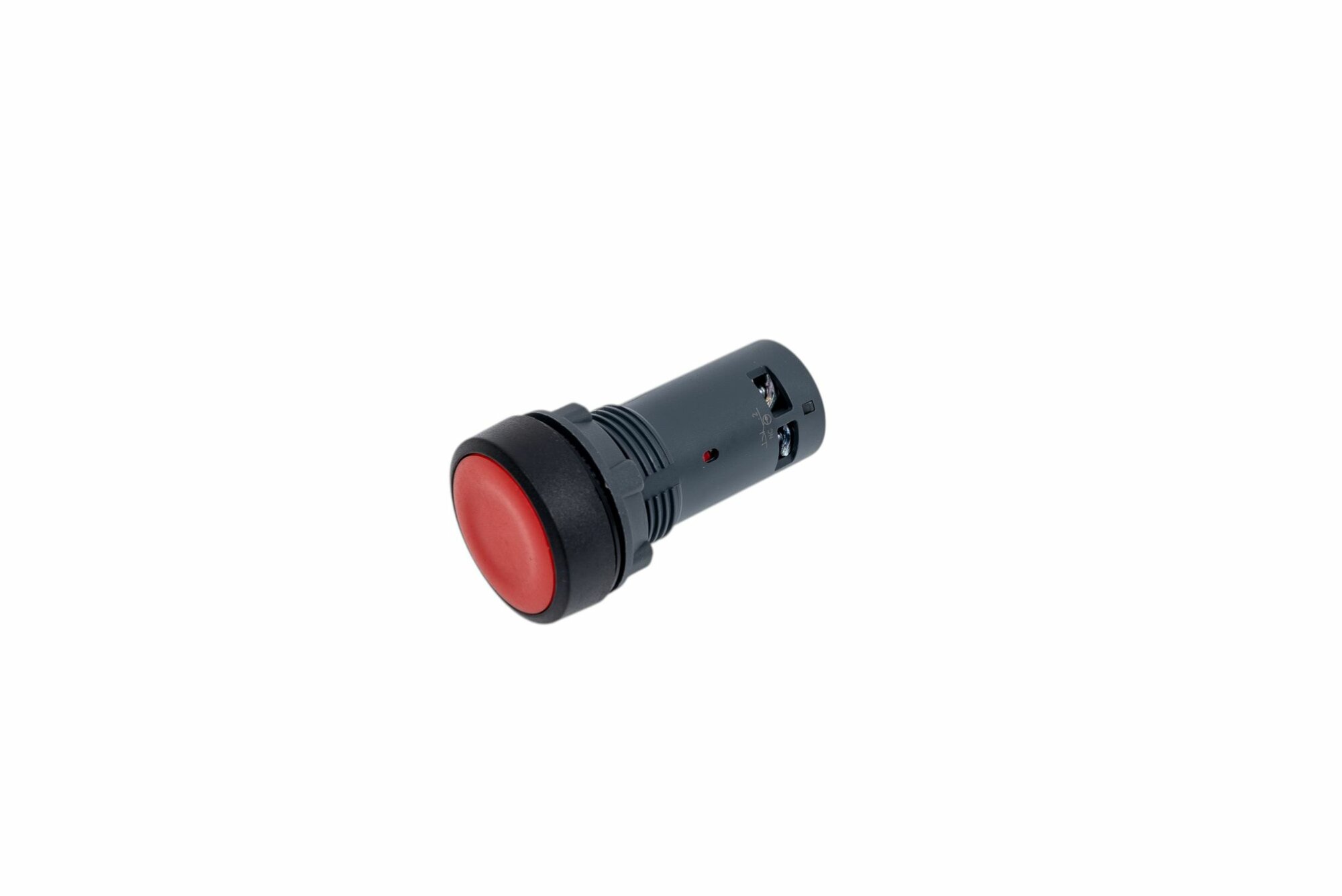 Кнопка Systeme Electric SB7 моноблочная, 22мм, красная, с возвратом, пластик, 1НО+1НЗ, IP65 SB7NA45