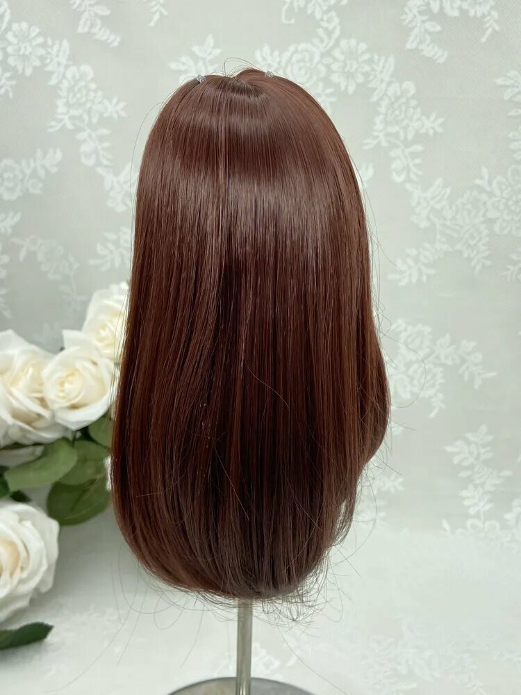 Кукольный парик, подходит для куклы BJD 1/4, размер головы 18-19.5 см, Коричневый