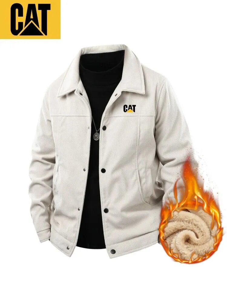 Куртка Caterpillar Мужская куртка из купертина с лацканом-сверхтеплая, утепленная, стильная casual куртка для мужчин