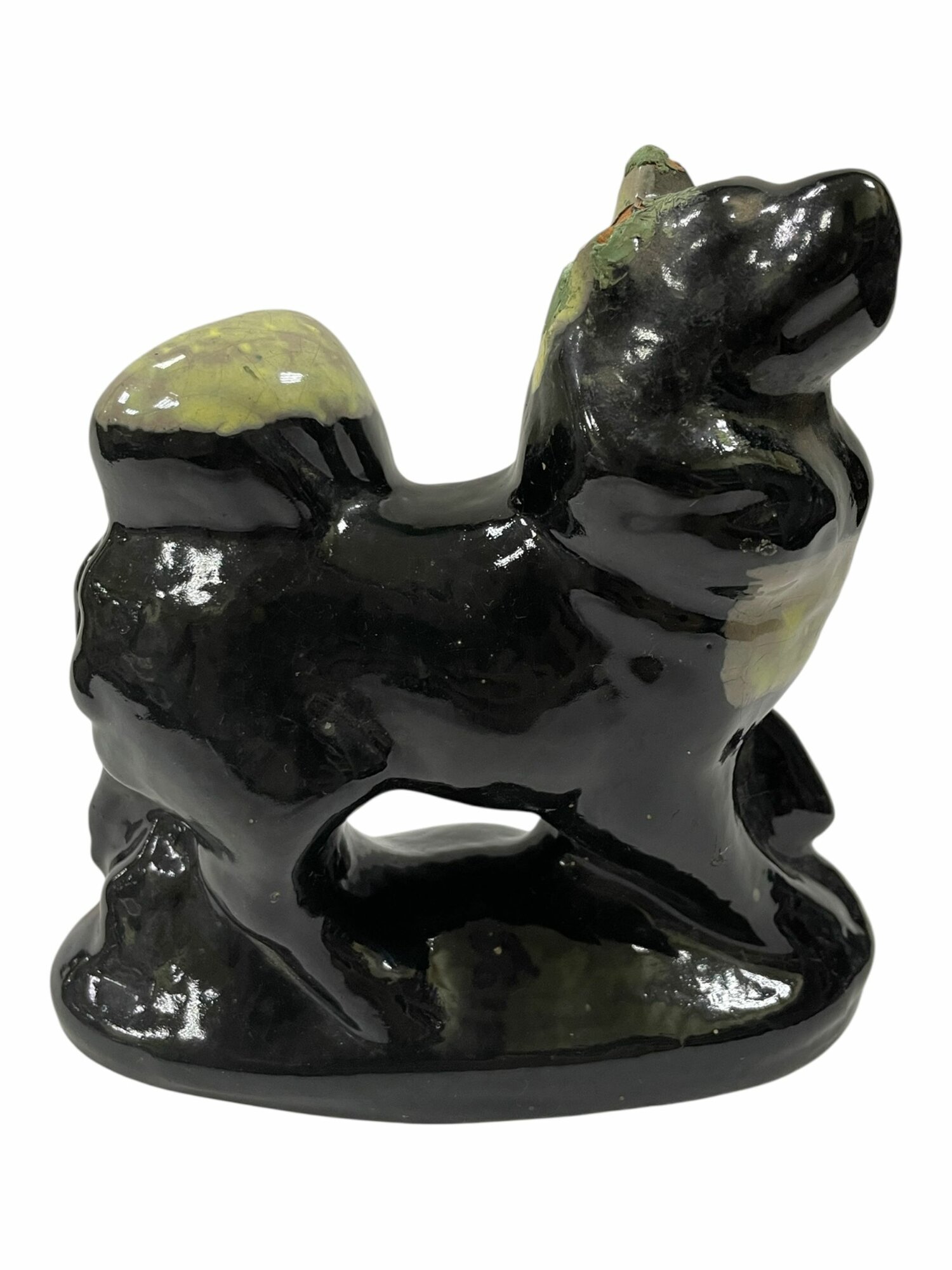 Советская статуэтка Хаски, в реставрацию, майолика обливная керамика. Сделано в СССР.