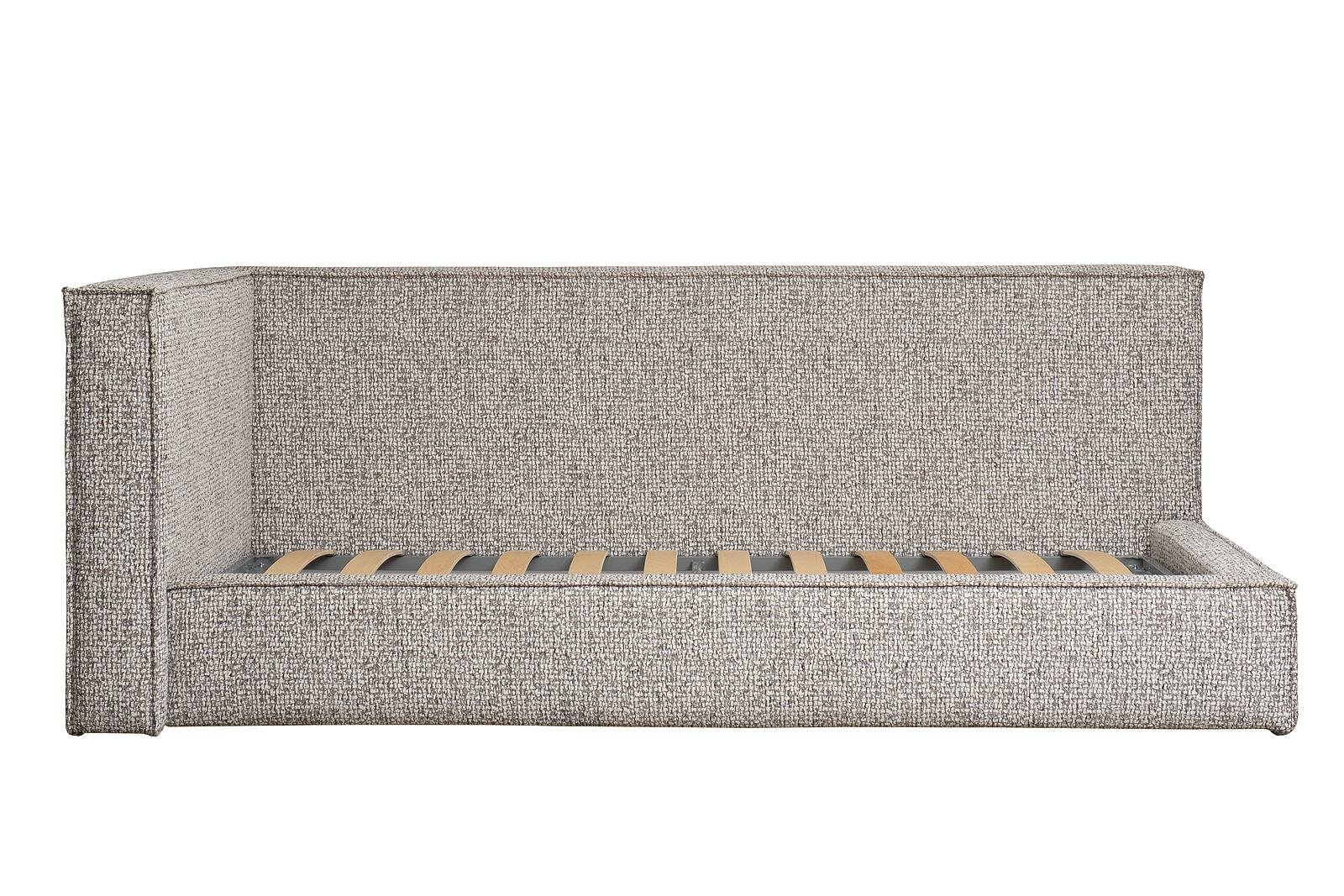 Кровать Garda Decor Кровать детская угловая Runa-80 с мех шенилл серая Seppia Ser 114*215*80см арт. Runa-80М-Seppia Ser