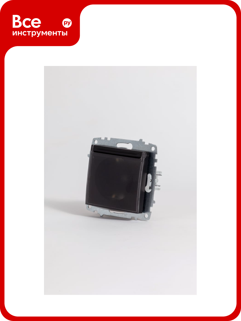 Розетка Elbi Zena Vega Черный Матовый с крышкой и заземлением M+K 609-014800-218