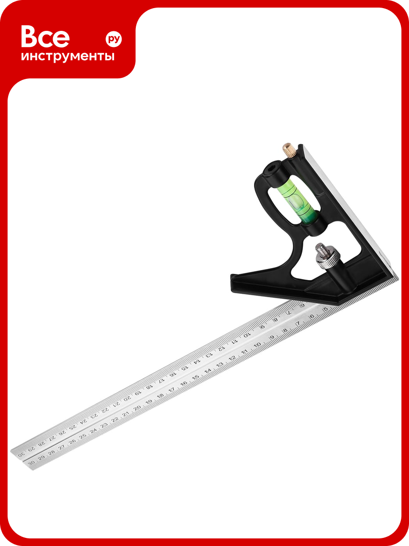 Угольник строительный DEKO M300D, 30см, 45, 90 085-1085