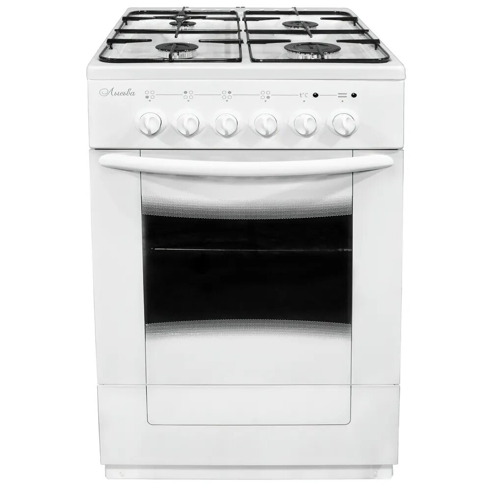 Газовая плита с электрической духовкой Лысьва ЭГ 401 WH белый, 300 °С, 4 конфорки