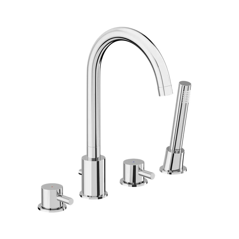 Смеситель Damixa Scandinavian Pure 360400000 для ванны и душа с душевым гарнитуром хром глянцевый