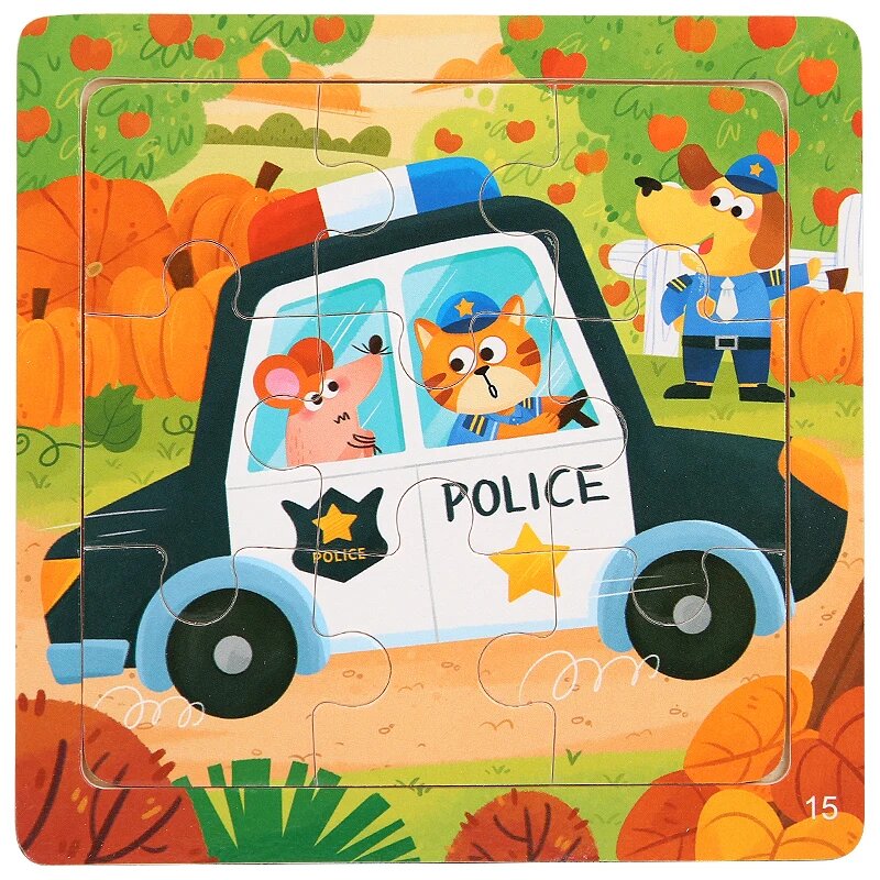 Деревянный пазл Datgo с животными для детей 3-6 лет