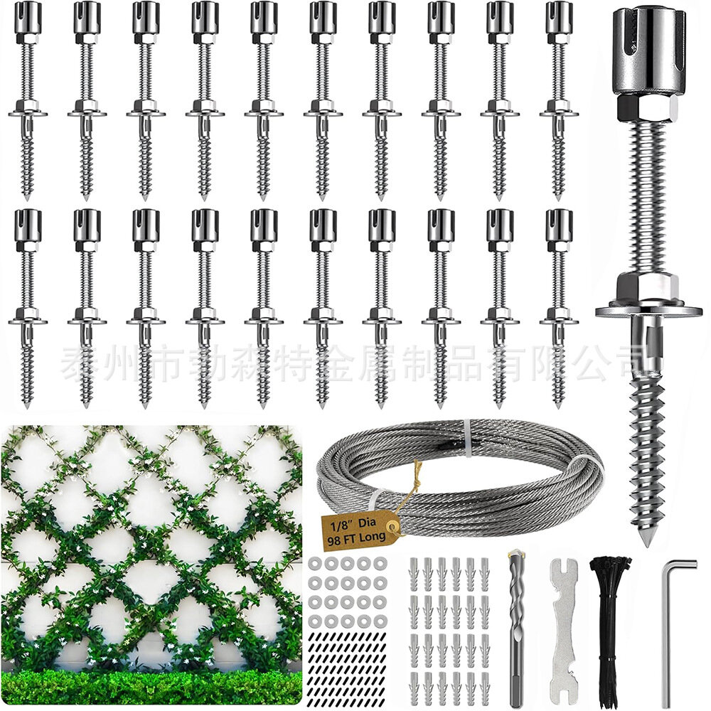 Крепление для проволочного каната из нержавеющей стали, вращающийся крестообразный зажим, фиксированный для 3 мм проволочного каната для вьющихся растений