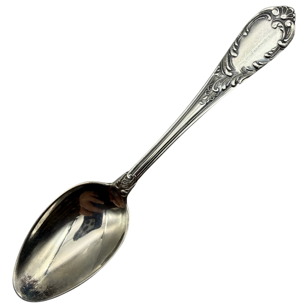 Ложка чайная "Фаберже", 14.5 см, мельхиор, 1960-1970 гг, ЗiШ, Вольянск, СССР