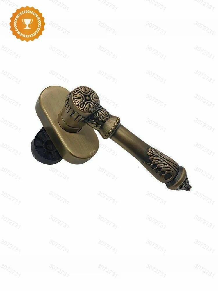 GM Винтажная латунная трехмерная рельефная дверная и оконная ручка, 43 мм, поворотная