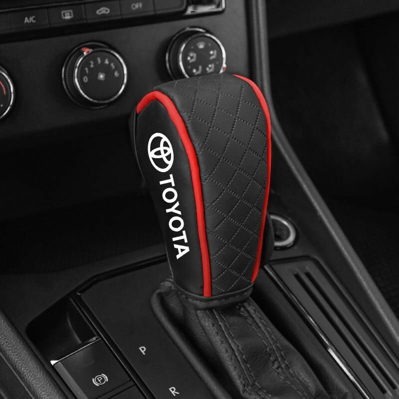 Для Toyota Corolla, Camry, Yaris, Prius, Hilux. Накладка на рычаг КПП, чехол на ручку коробки передач. Аксессуар для салона автомобиля