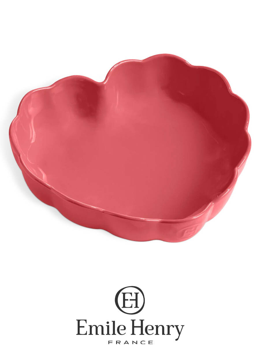 Форма для выпечки с волнистыми бортами Emile Henry Мадлен Сердце, цвет розовый