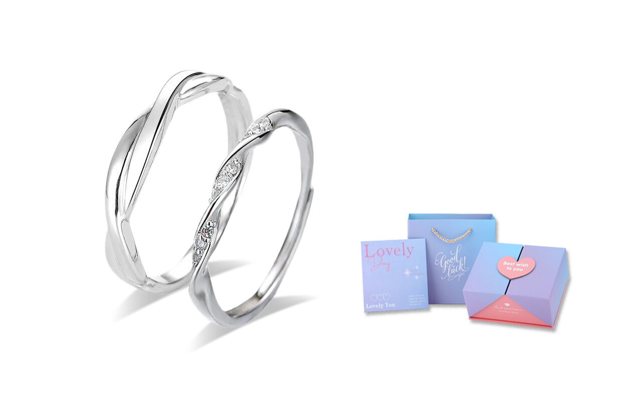 Кольцо обручальное, циркон