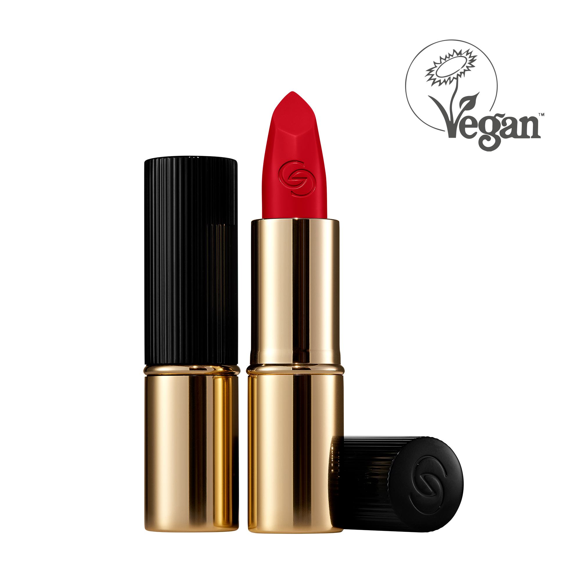 Губная помада Giordani Gold Iconic "Атласный Красный", сатиновая, кремовая текстура, увлажняющая, SPF 15