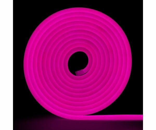 Светодиодный неон розовый, 6х12