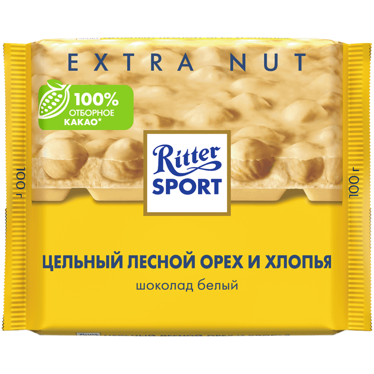 Шоколад Ritter Sport цельный лесной орех и хлопья белый 100 г
