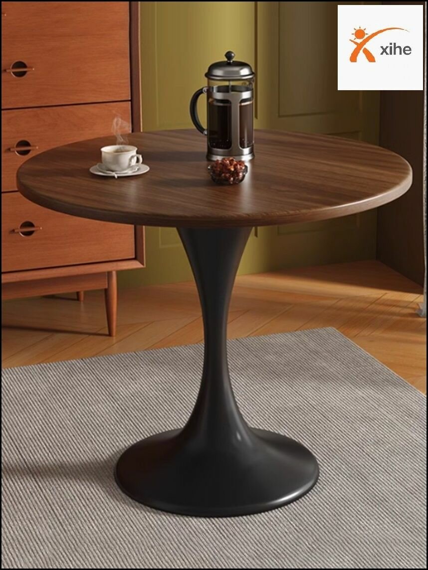 Стол обеденный Кофейный столик круглый Массив дерева для кухни и гостиной, 50/60/70/80/90/100 х 73см