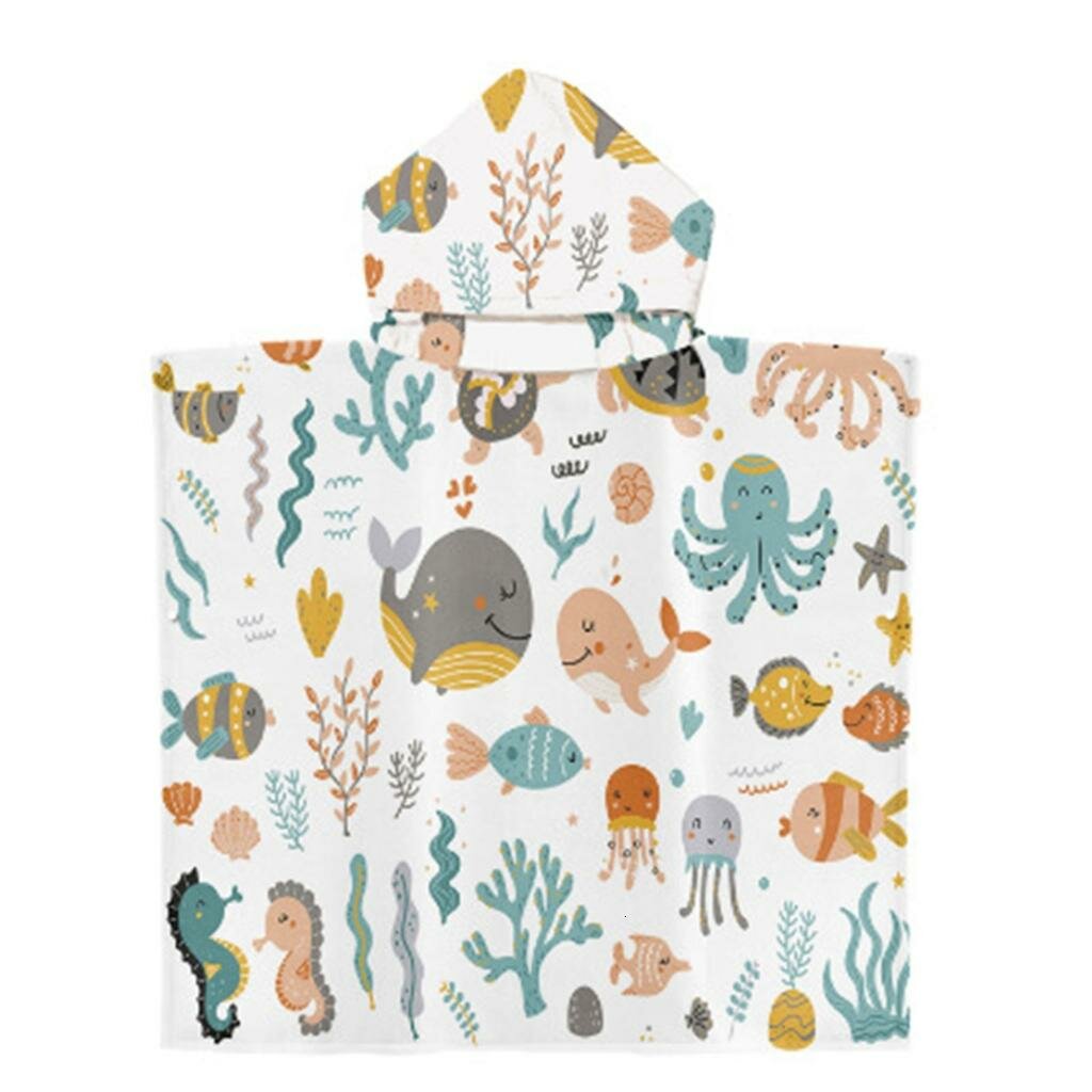 Детский портативный пончо-халат, S14