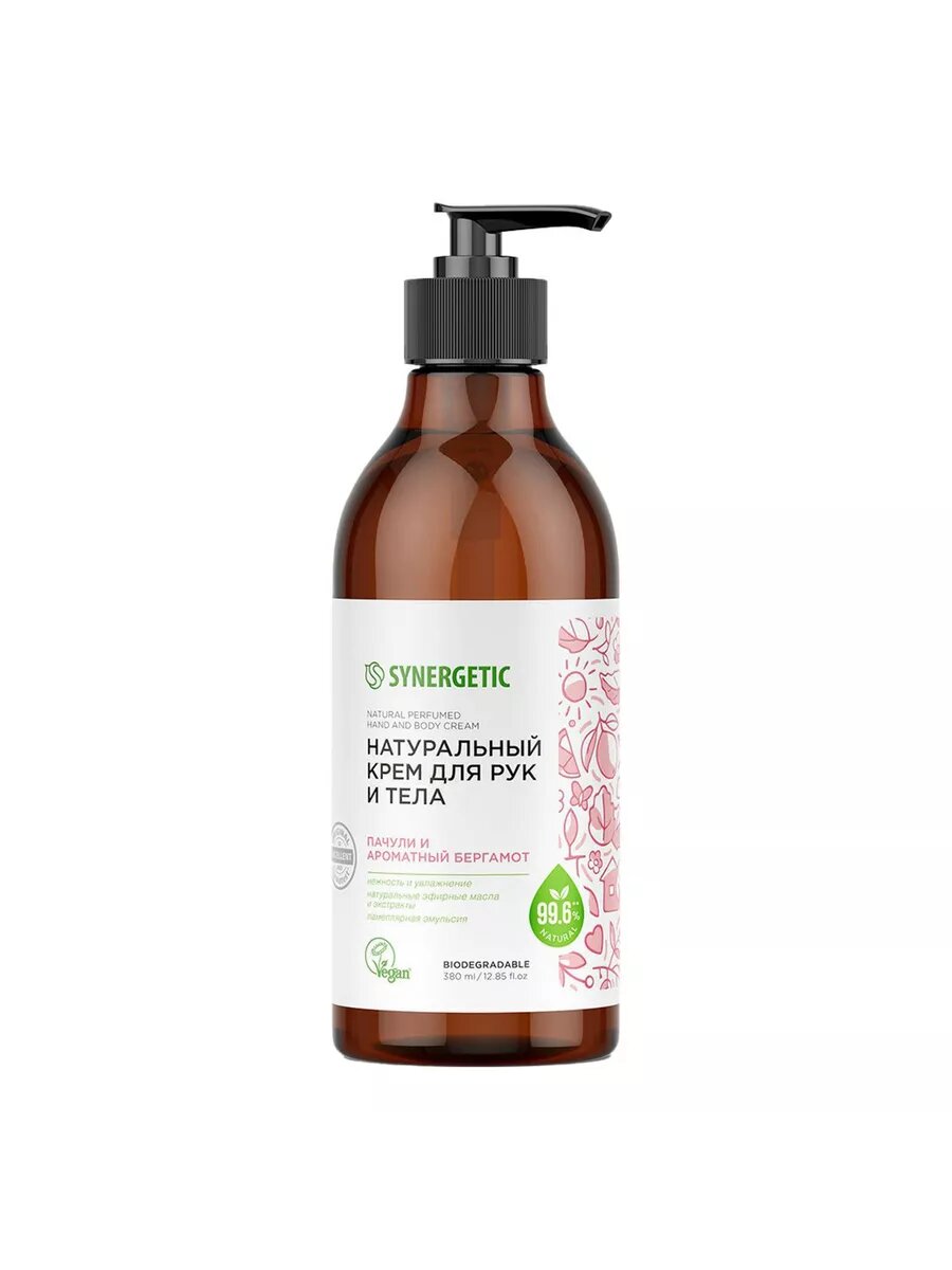 Крем для рук и тела Synergetic Увлажняющий пачули и ароматны