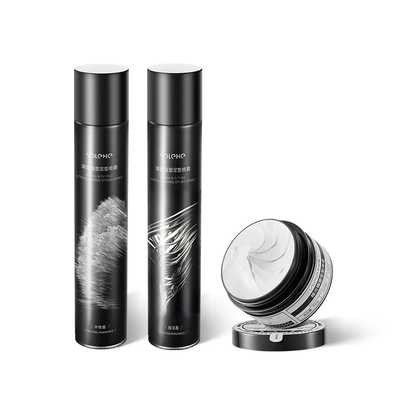 Набор лака для объема прически мужской HEFENGYU 1318369421, долговечный, 2 в 1