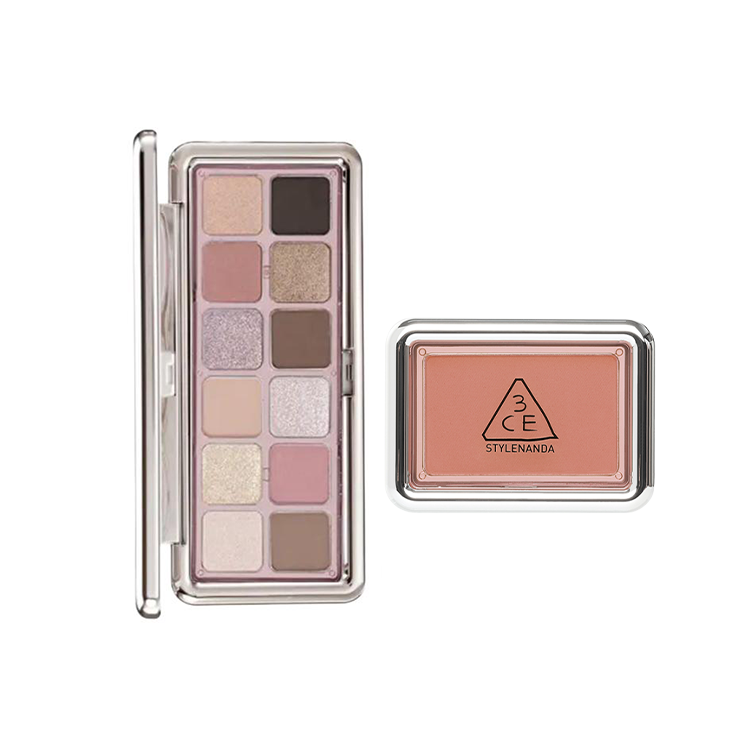 Набор теней и румян женский 3CE 1328354197, легко наносится, блеск, натуральный, матт, двухцветный