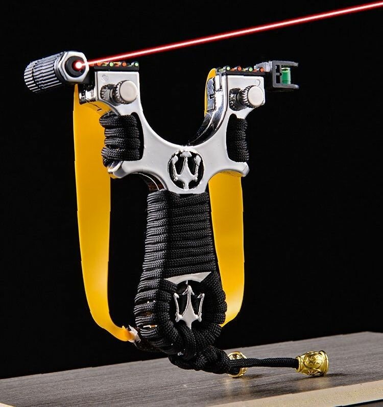 Мощная рогатка с лазером, Черный/Желтый