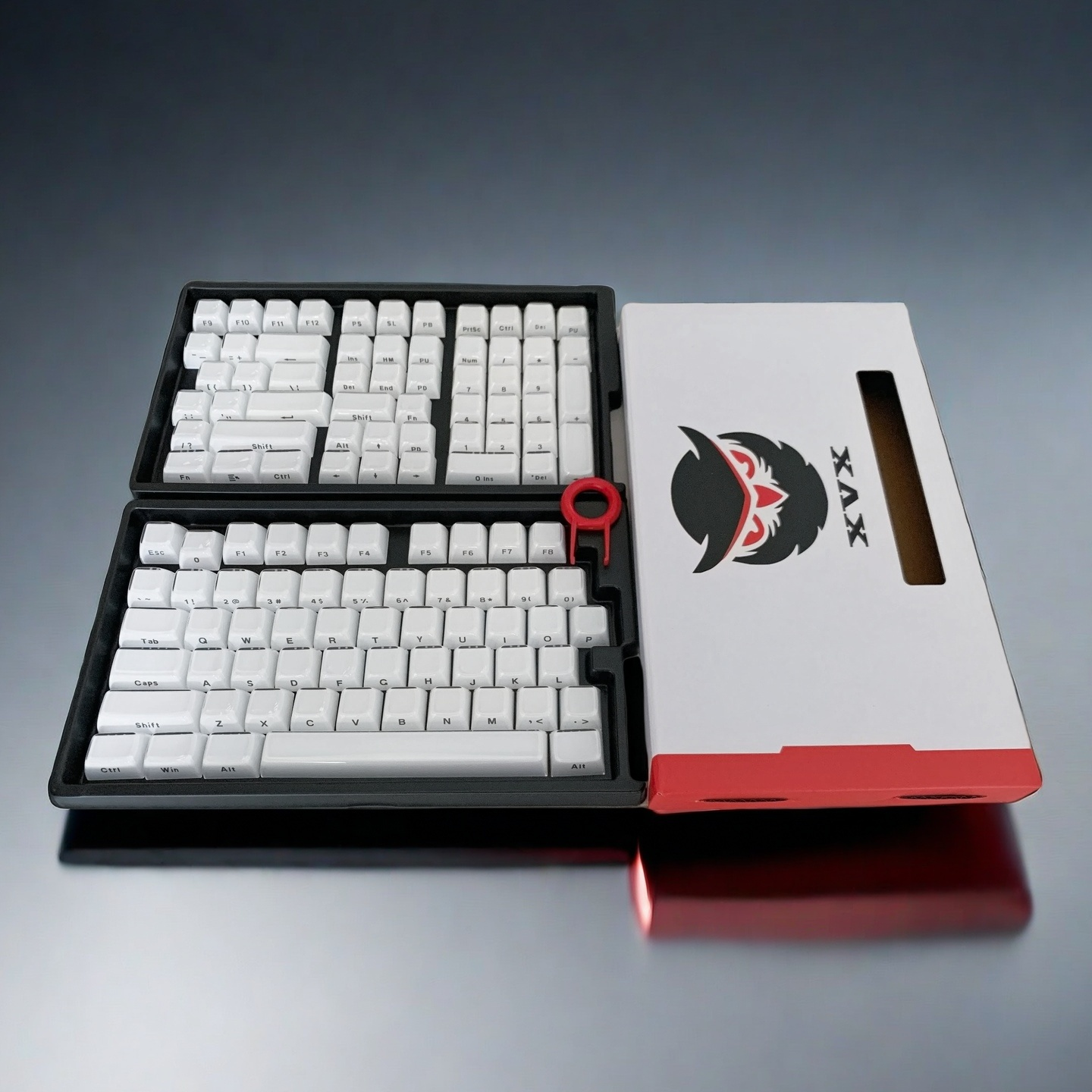 Кристально-белые кейкапы XVX с боковой гравировкой, профиль OEM, для Wooting Ace68 и Wooting60 Кристаллические клавиши