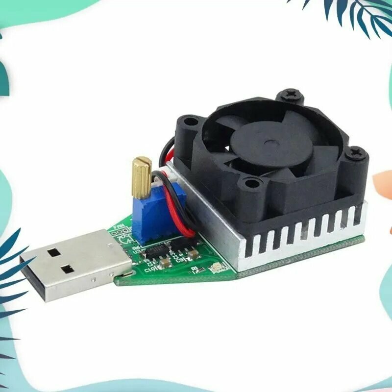 (H R C F) 1 Шт. USB-Тестер Емкости Аккумулятора Регулируемая Электронная Нагрузка Постоянного Тока 15 Вт Зеленый