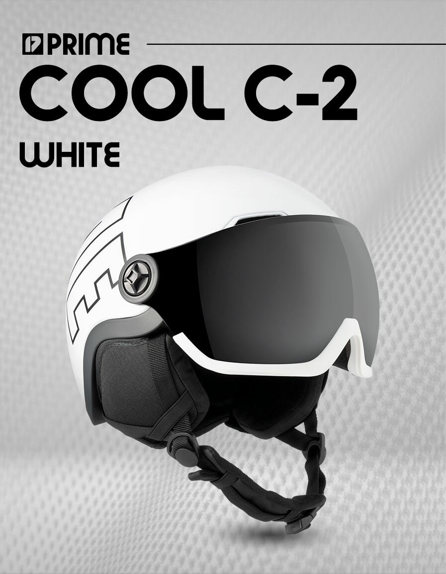 Шлем горнолыжный - сноубордический PRIME - VISOR (White, размер L)