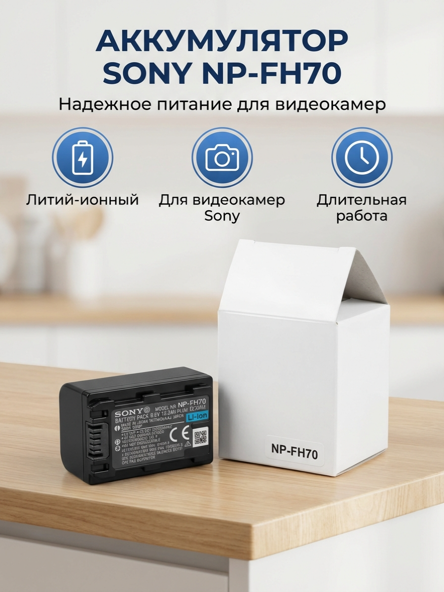 Аккумулятор-батарейка для фото-видеокамер SONY NP-FH60 NP-FH70