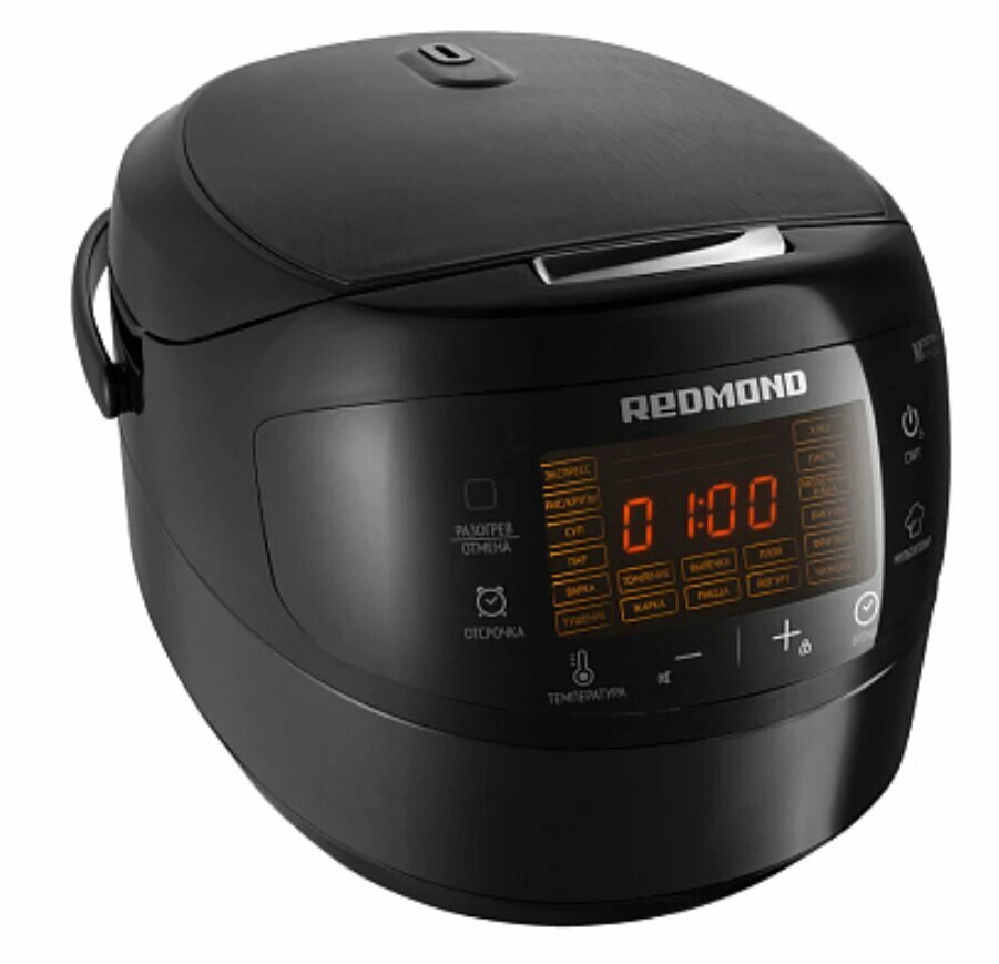 Мультиварка Redmond RMC-M902 Black, 19 программ, антипригарное покрытие