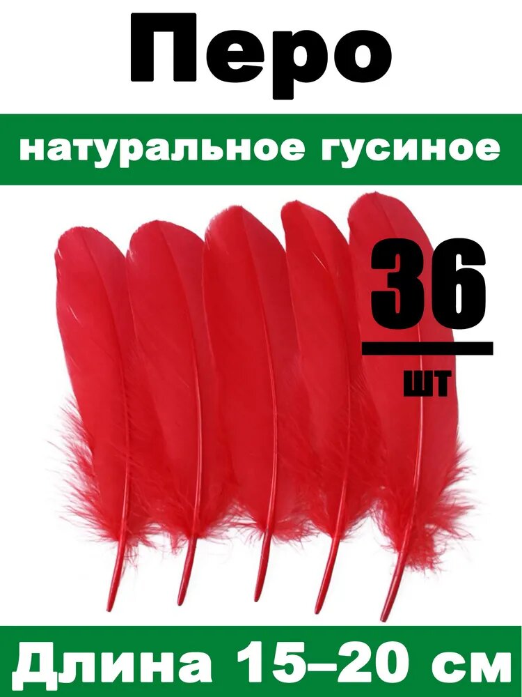 Перья гусиные натуральные 20 см 36 шт. Перо натуральное гусиное. Пасхальный декор.