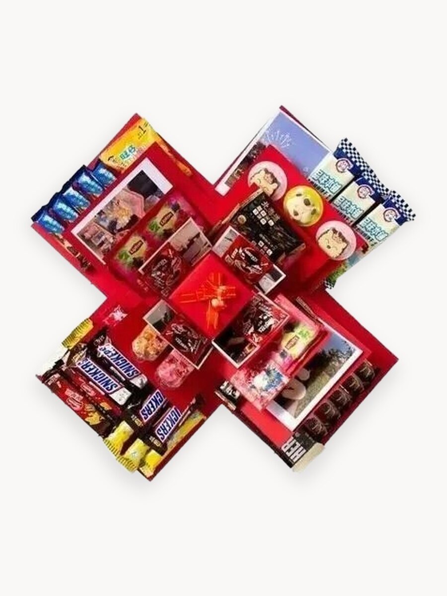 Подарочная коробка распадающаяся 4 in коробка раскладушка для сюрпризов и сладостей Юбилеи, различные праздники