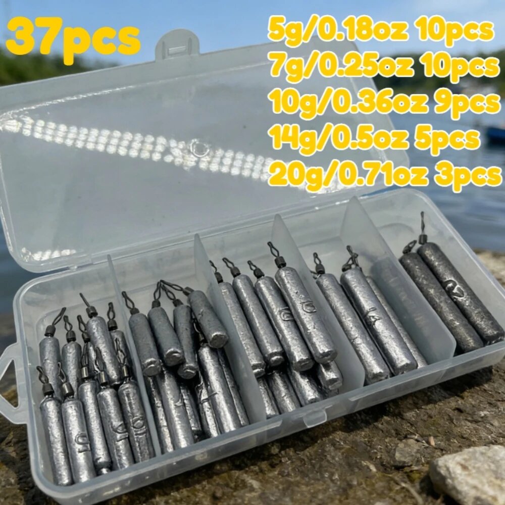 37 шт, грузило для рыбалки, 5 г, 7 г, 10 г, 14 г, 20 г, грузила, грузила для рыболовных снастей, аксессуары для сома в пресной воде, соленой воде
