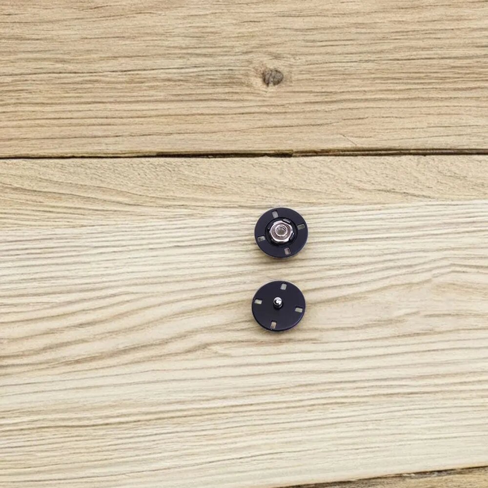 Тонкие плоские кнопки из цинкового сплава, черные, для застёжки пальто, набор из 10 шт