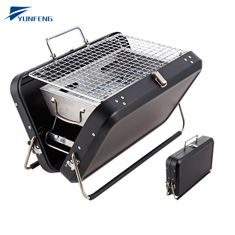 Портативный гриль для барбекю на открытом воздухе, складной гриль-бокс, мини-гриль в виде портфеля, подарок для любителей барбекю.