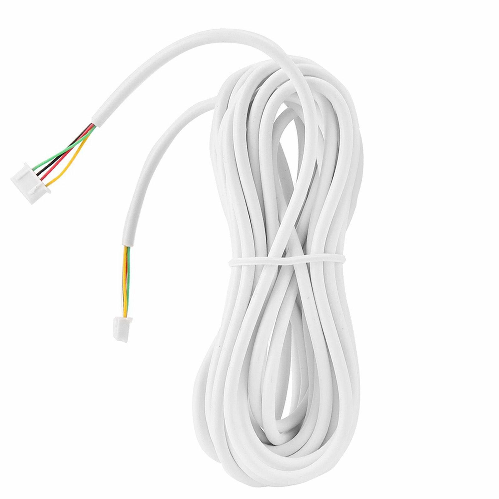 Кабель медный 10 метров 0.3 мм 4-жильный гибкий для систем видеодомофонов и безопасности с предустановленными разъемами и запасными соединителями