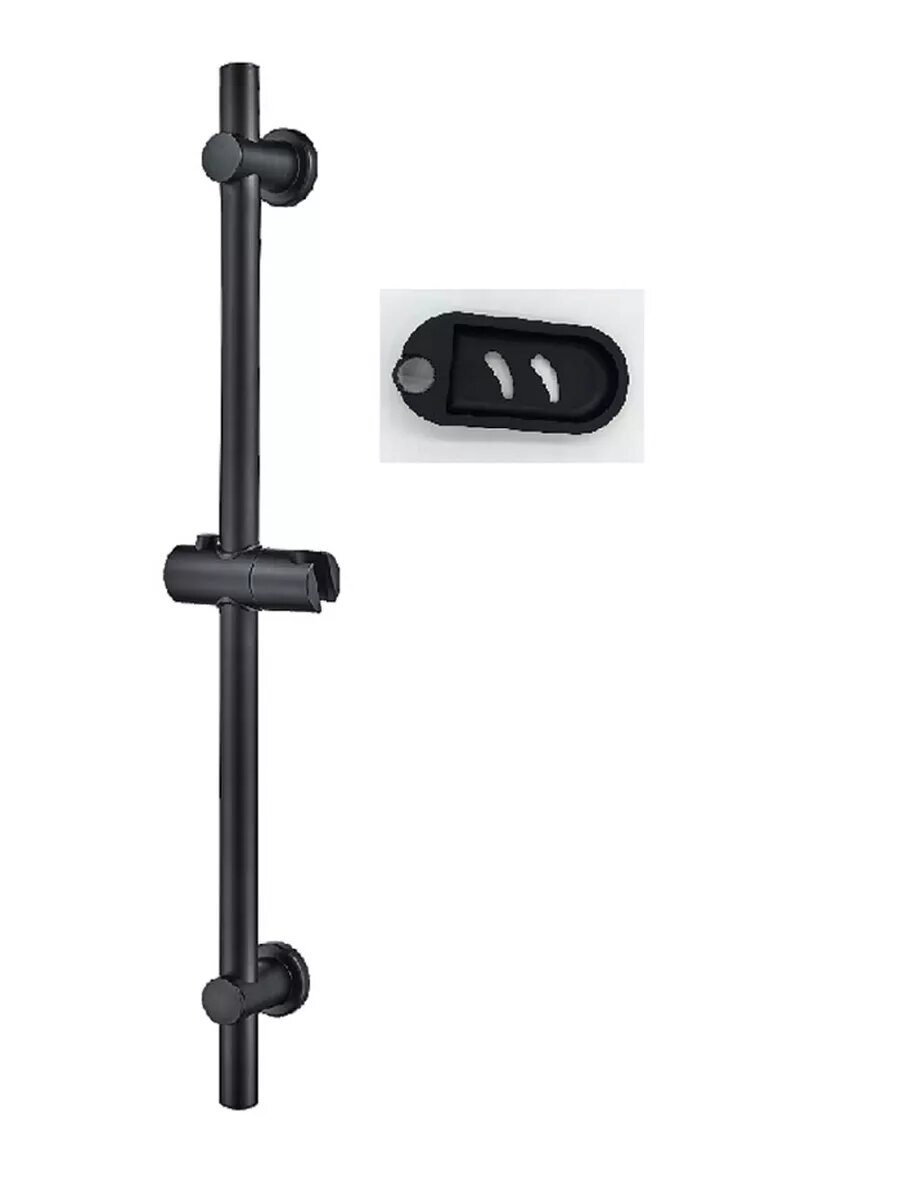 Душевая стойка OUTE черный с держателем и мыльницей